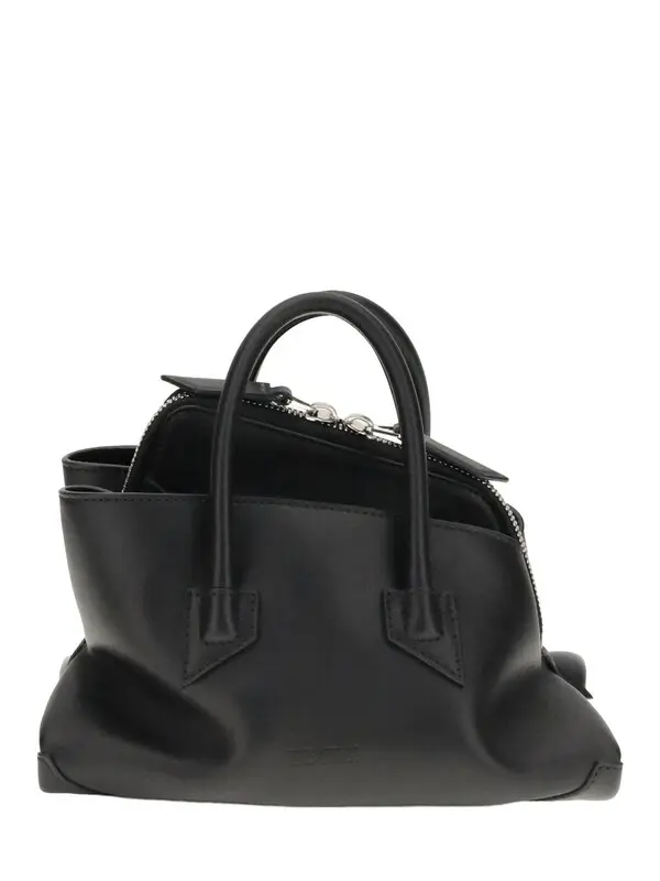 Attico La Passeggiata Mini Leather Handbag - Black