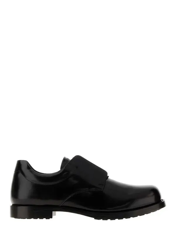 Balenciaga Calfskin Leather Lace-up Shoes - Black