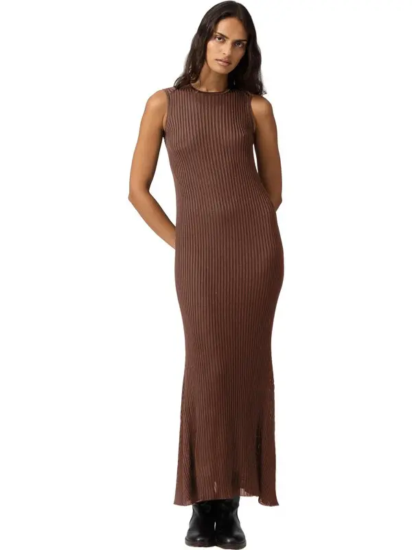 Veronica De Piante Gabby Knit Dress - Camel