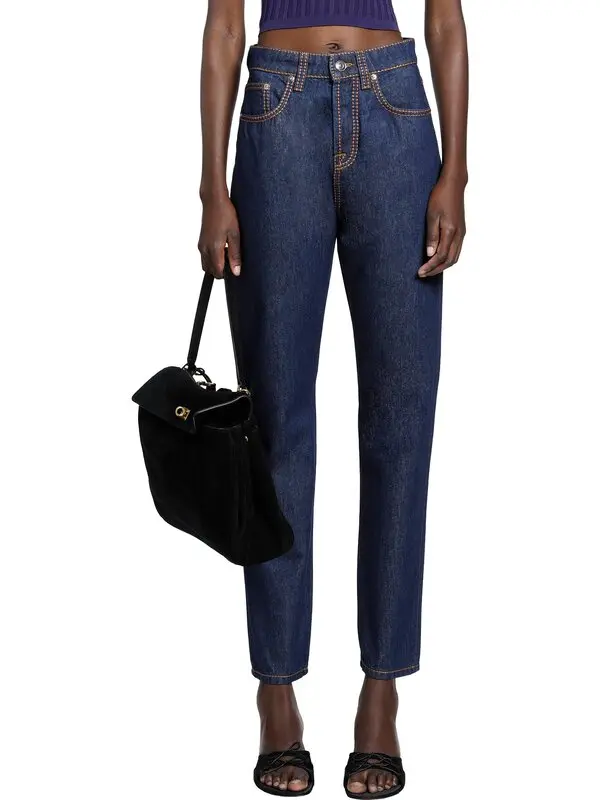 Versace High-waist Straight Leg Jeans - Blue