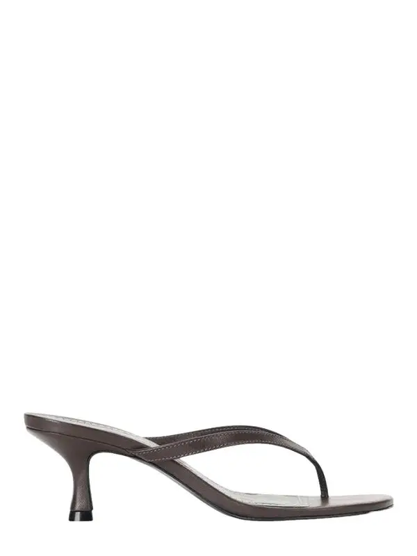 Staud Freja Kitten Heel Sandals - Espresso