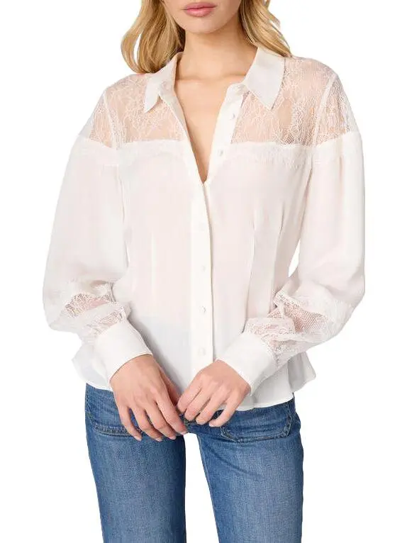 Cami Nyc Lucena Silk Shirt - Macadamia