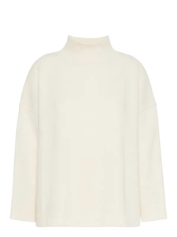 Max Mara Virgin Wool High-neck Sweater - Ivory