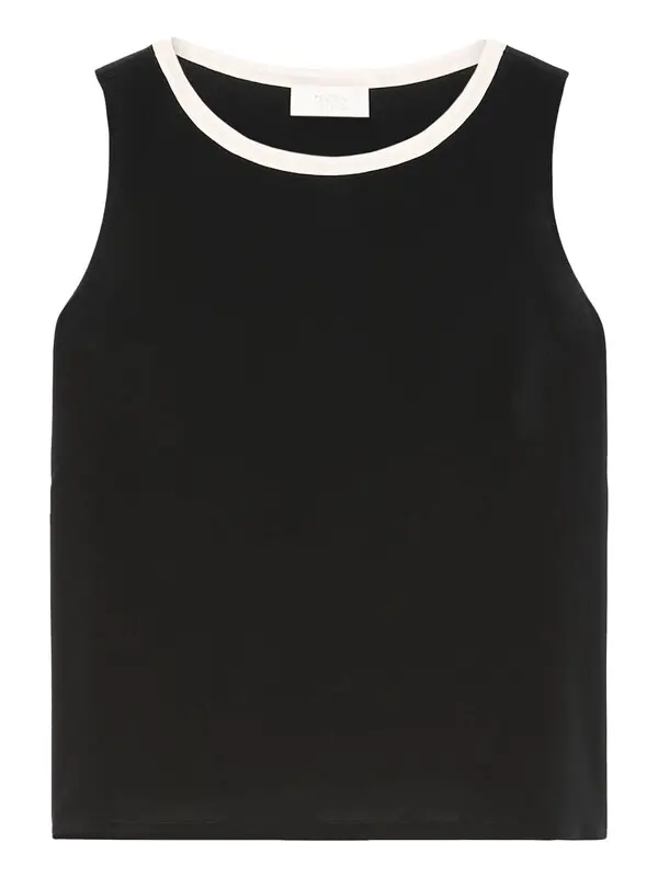 Marina Rinaldi Sleeveless Silk Top - Black