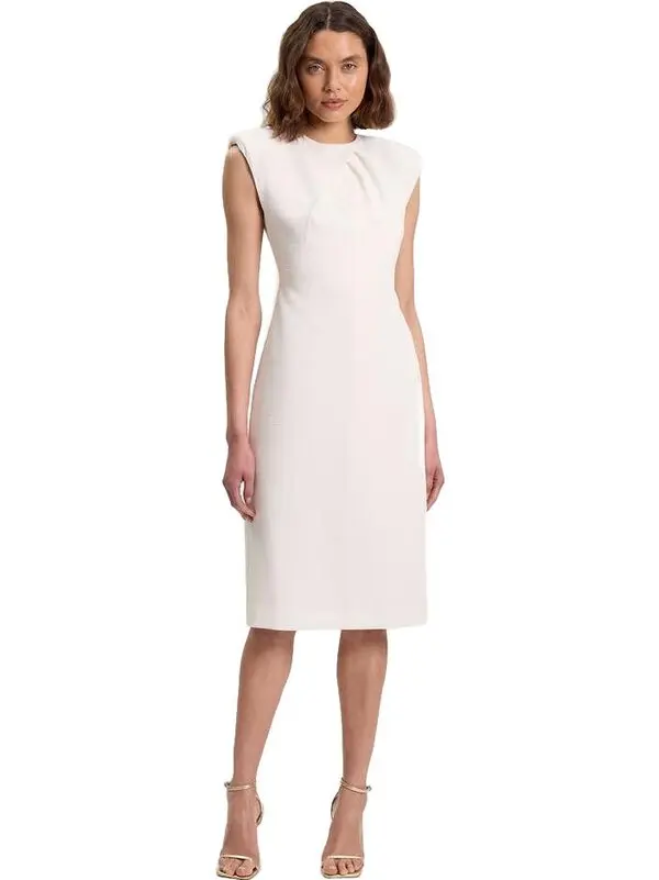 Karen Millen Sleeveless Pencil Midi Dress - Ivory