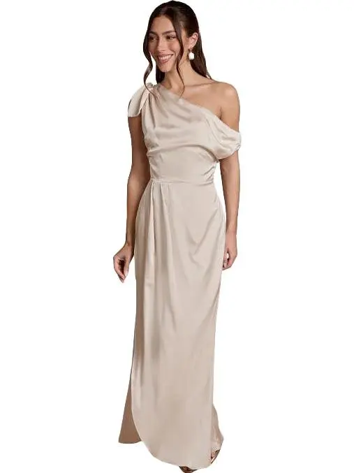 Coast Detail Bow Maxi Dress - Champagne