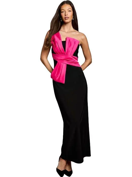 Coast Bandeau Sash Detail Maxi Dress - Black