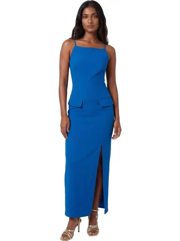 Karen Millen Square Neck Pencil Maxi Dress - Cobalt