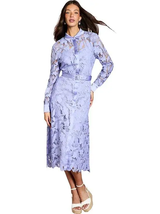 Coast Lace Shirt Dress - Cornflower