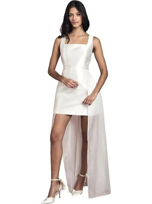 Coast Petite Wide Strap High-low Mini Dress - Ivory