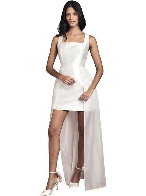 Coast Petite Wide Strap High-low Mini Dress - Ivory