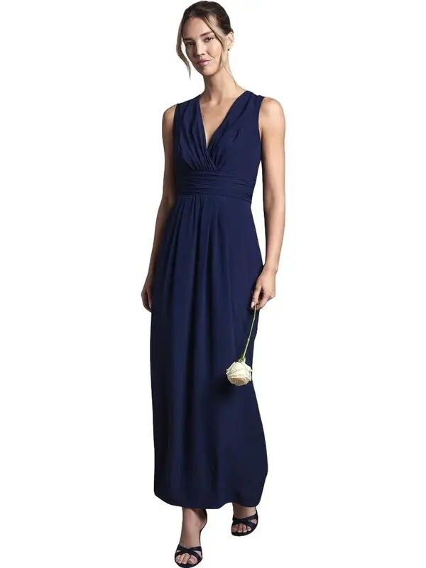 Coast V-neck Wrap Maxi Dress - Navy