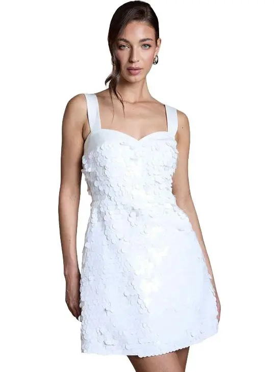 Coast Sequin Bridal Mini Dress - Ivory