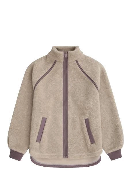 ANIMAL Bonnie Trim Borg Fleece Jacket - Dark Beige