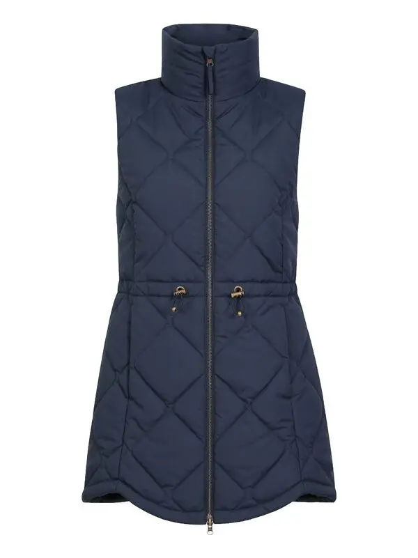 Mountain Warehouse Quilted Long Length Vest - Navy