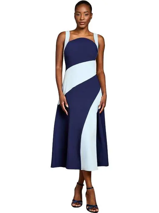 Coast Color Block Midi Dress - Navy