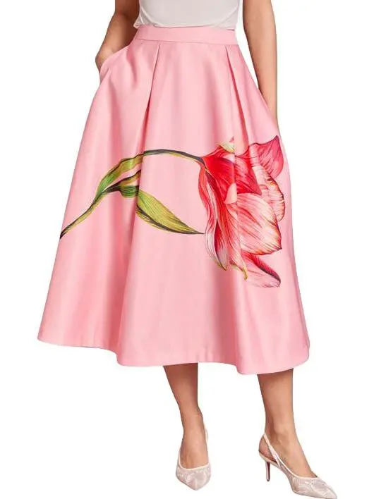 Coast Satin Midi Skirt - Pink