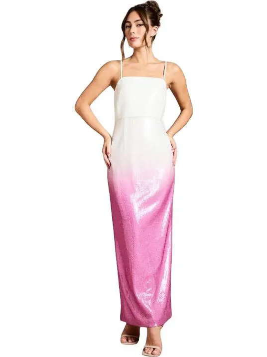 Coast Sequin Square Neck Maxi Dress - Pink