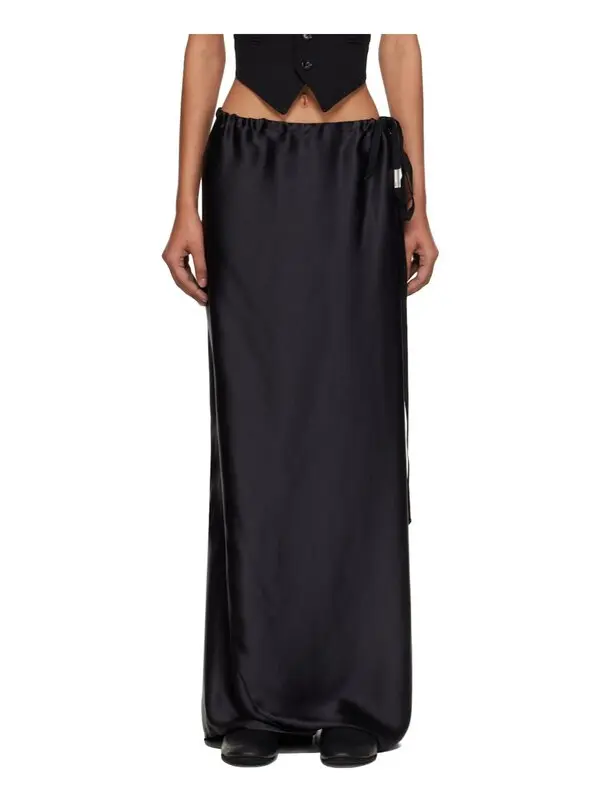 ANN DEMEULEMEESTER Bias Cut Maxi Skirt - Black