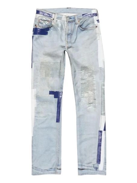 Acne Studios 1996m Trompe-l'œil Tape Jeans - Gray