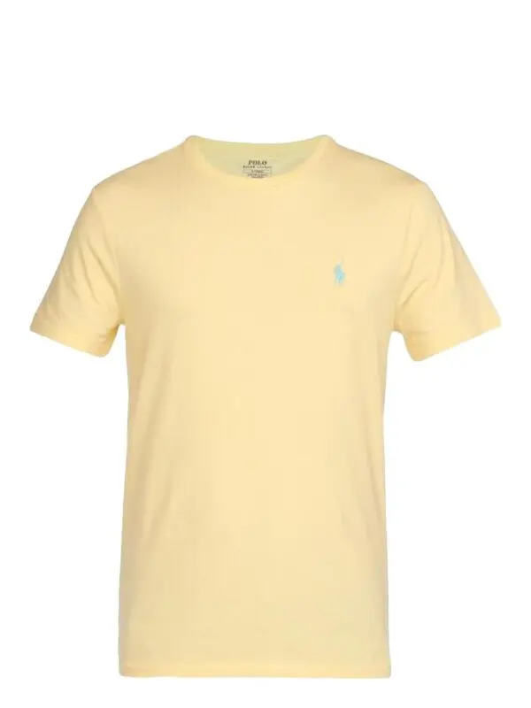 Polo Ralph Lauren Logo Embroidered Round Neck T-shirt - Nude