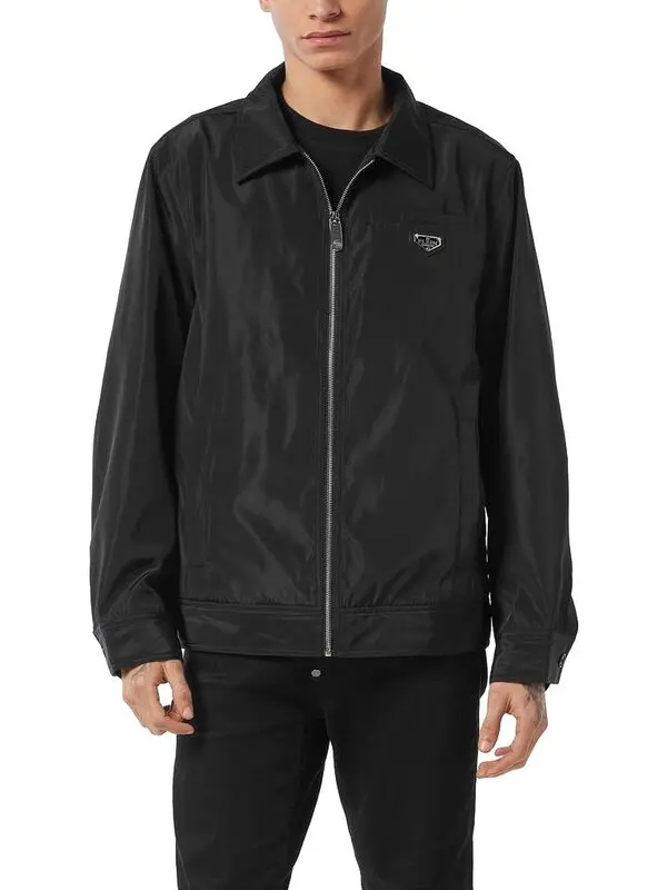 Philipp Plein Nylon Zip-up Jacket - Black