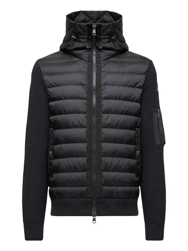 Moncler Zip-up Padded Cardigan - Black
