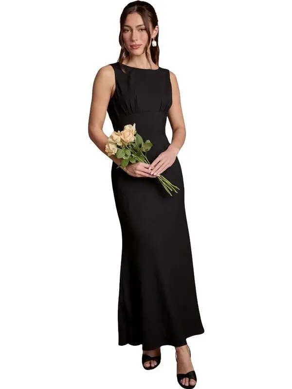 Coast Petite Cowl Back Maxi Dress - Black