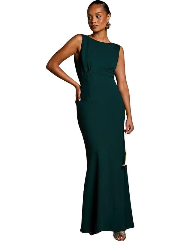 Coast Petite Cowl Back Maxi Dress - Emerald