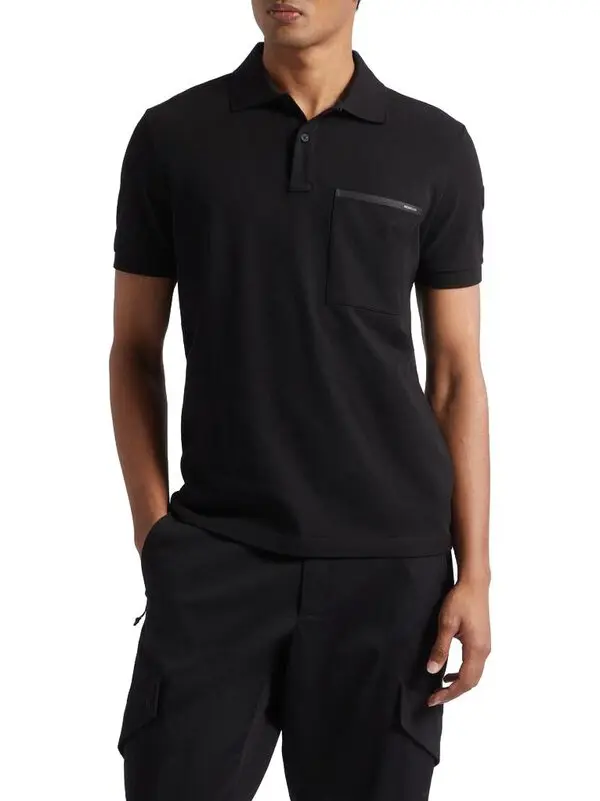 Moncler Cotton Polo - Black