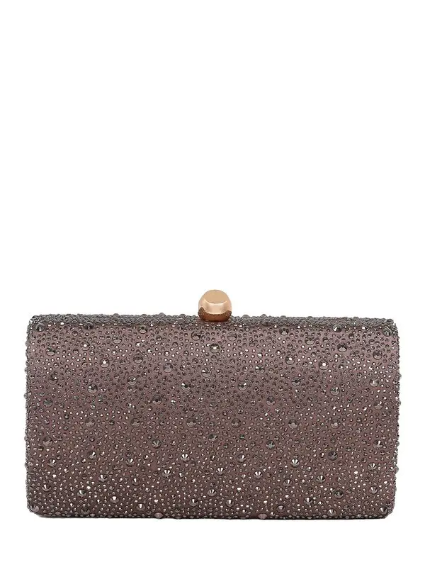 Badgley Mischka Fern Crystal Minaudière - Bronze