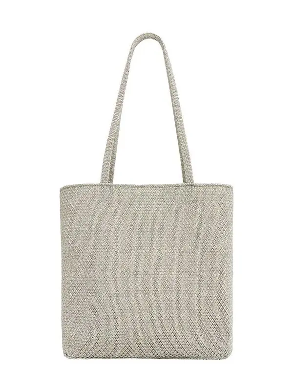 MANSUR GAVRIEL Metallic Knit Tote - Silver
