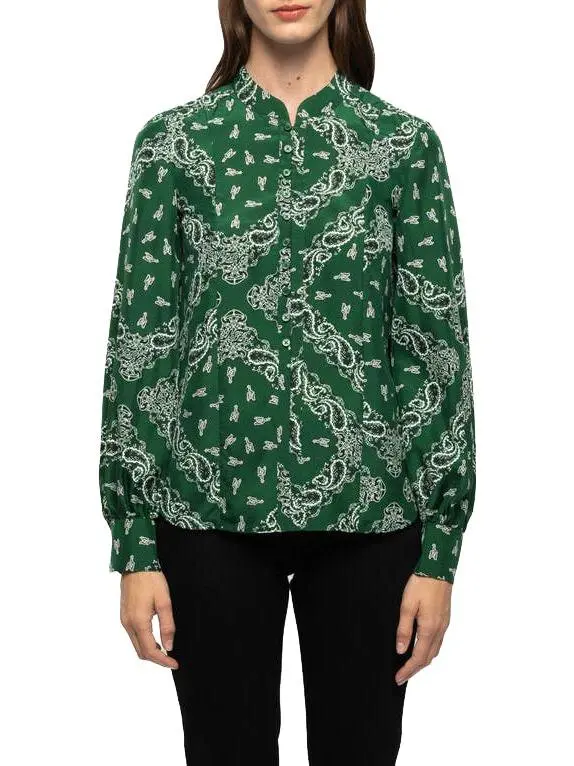 Zadig&Voltaire Twina Silk Bandana Print Shirt - Meadow