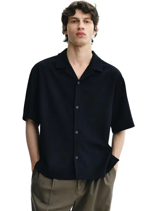 H&m Relaxed Fit Resort Shirt - Black