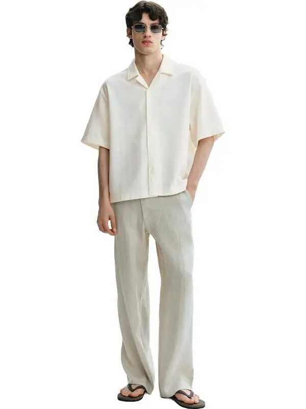 H&M Relaxed Fit Resort Shirt - Cream