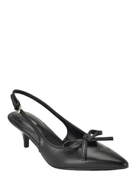 Nine West Lyrical Slingback Pointed Toe Kitten Heel Pump - Black