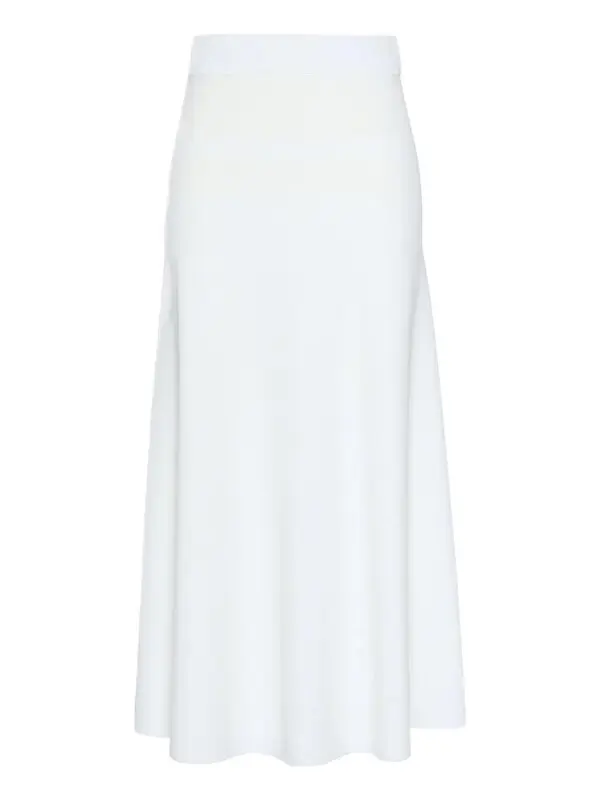 Max Mara Flared Knit Skirt - White