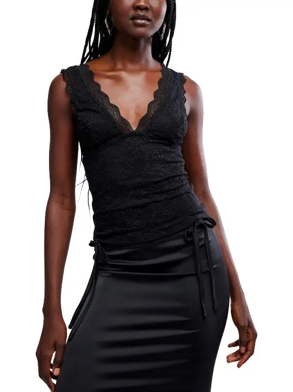 Free People Loved You First Lace Tank - Black