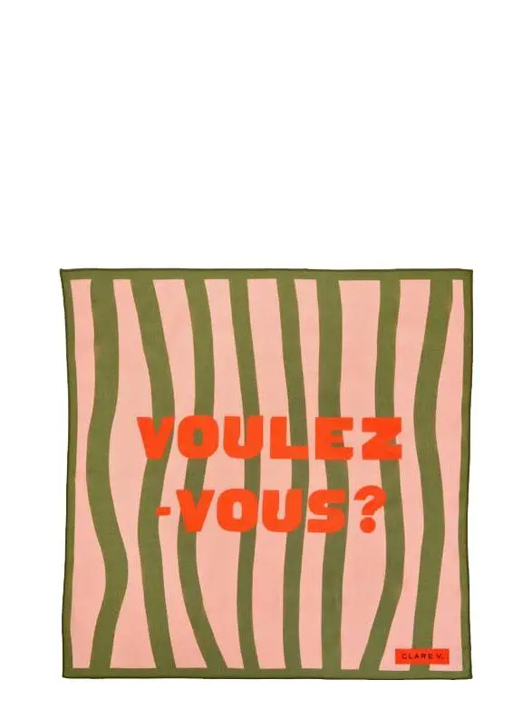 Clare V. Voulez-vous" Cotton Bandana - Army