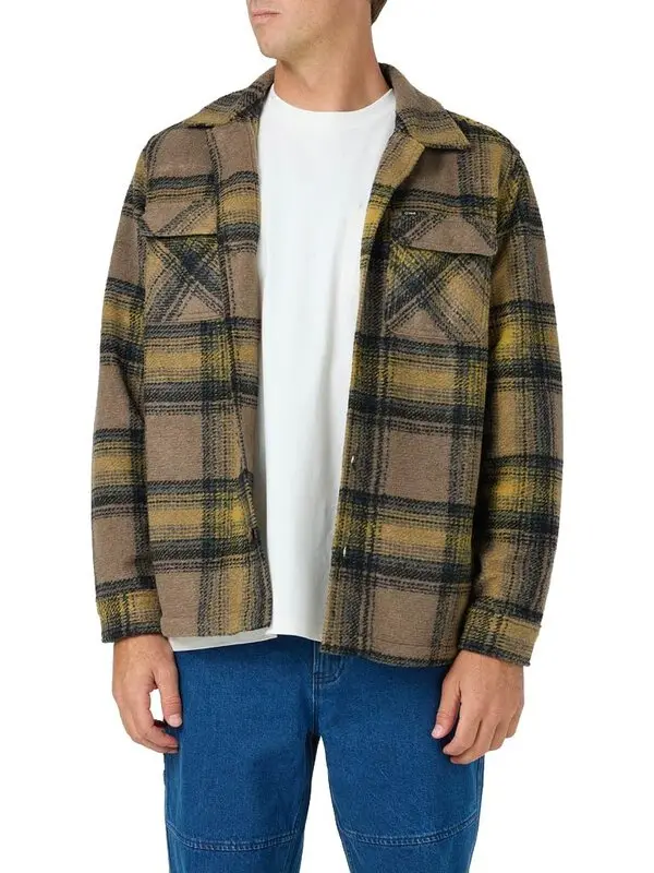 O'Neill Og Lux Plaid Fleece Shirt Jacket - Twill