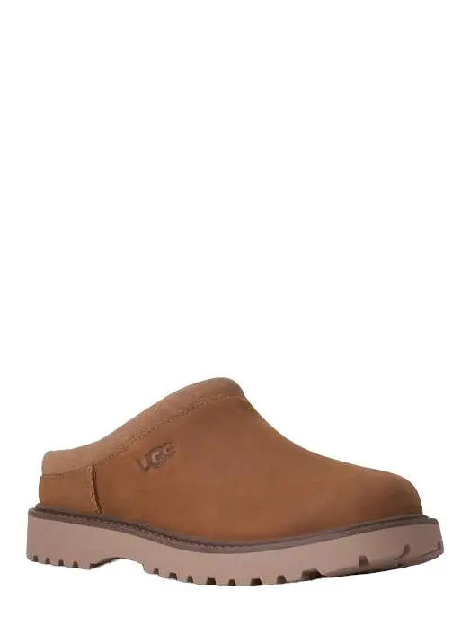 UGG Birch Waterproof Leather Clog With Lug Sole - Chestnut