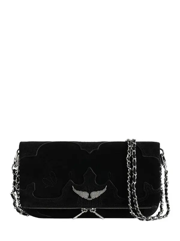 Zadig&Voltaire Rock Western Leather Crossbody Bag - Black