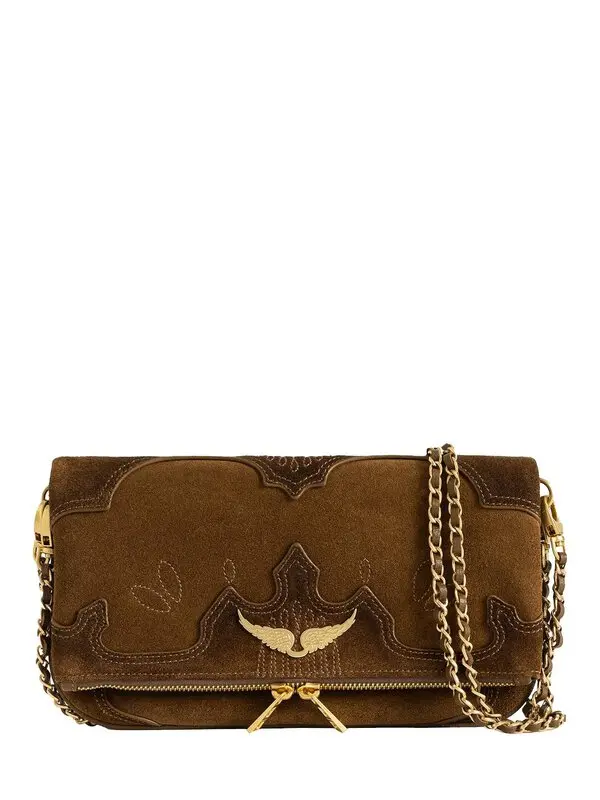 Zadig&Voltaire Rock Western Leather Crossbody Bag - Cognac