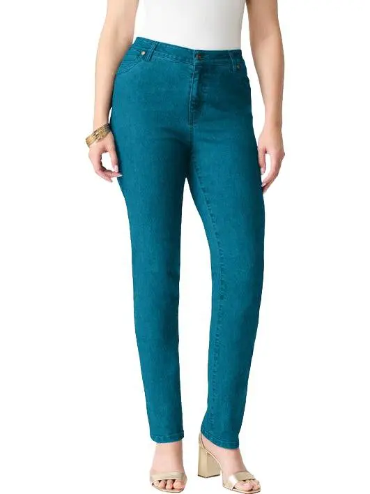 Roaman's Straight Leg Jeans - Deep Teal