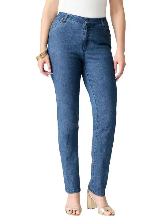 Roaman's Straight Leg Jeans - Medium Stonewash