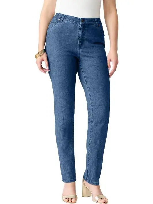 Roaman's Straight Leg Jeans - Medium Wash