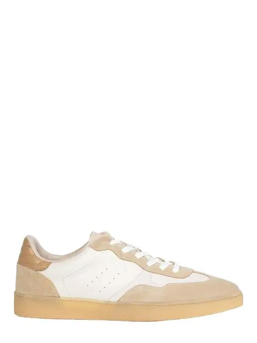 BOBBIES Davis Leather Lace-up Sneakers - Biscuit