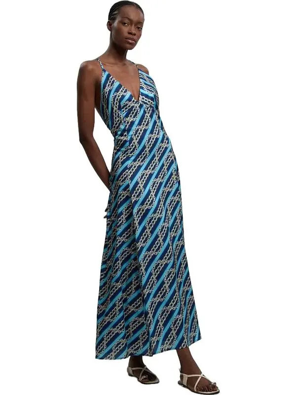 Karen Millen Chain Print Maxi Dress - Multi