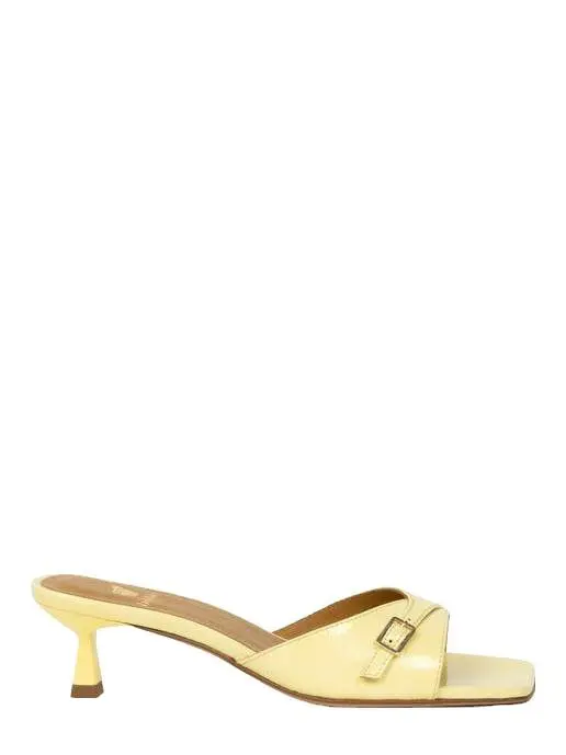 BOBBIES June Heeled Mules - Frosted Lemon