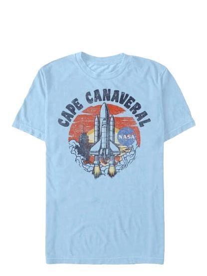 NASA Cape Canaveral Launch Graphic T-shirt - Light Blue